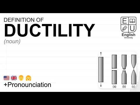 DUCTILITY meaning, definition & pronunciation | What is DUCTILITY? | How to say DUCTILITY
