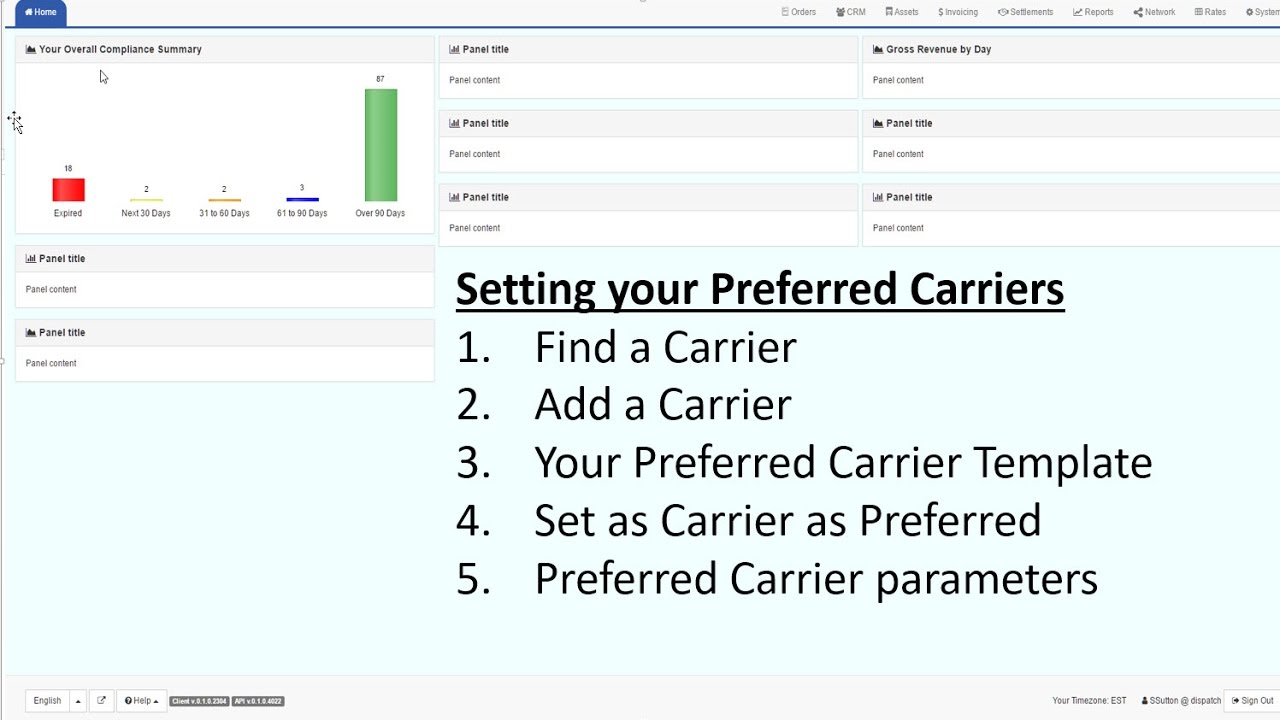 Setting your Preferred Carriers in the TMS