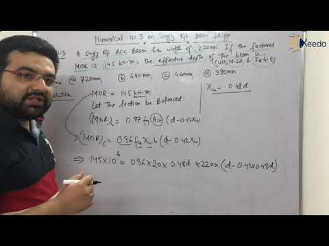 Numerical Number 3 of Singly Reinforced Beam Design - Concrete Structures - GATE Video Lecture ...