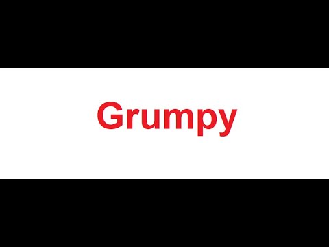 Grumpy meaning in Hindi