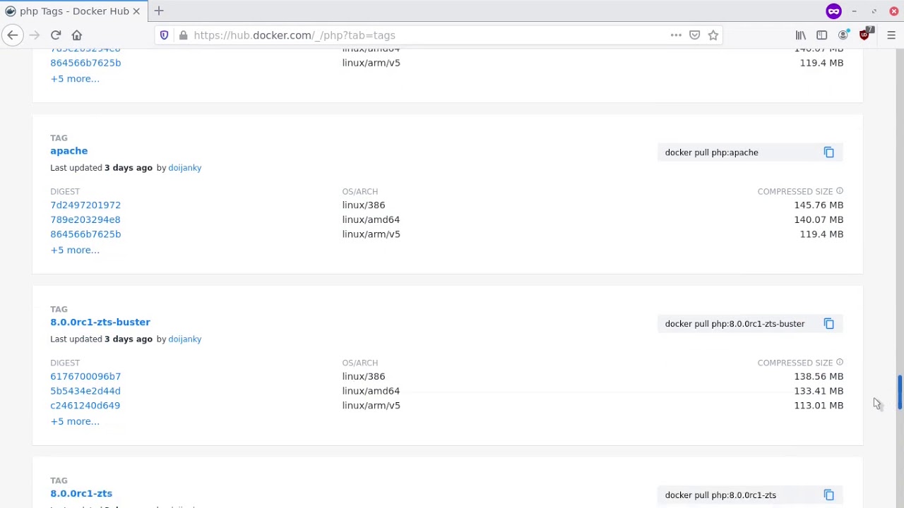 Run multiple PHP versions with Docker