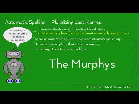 Pluralizing Last Names