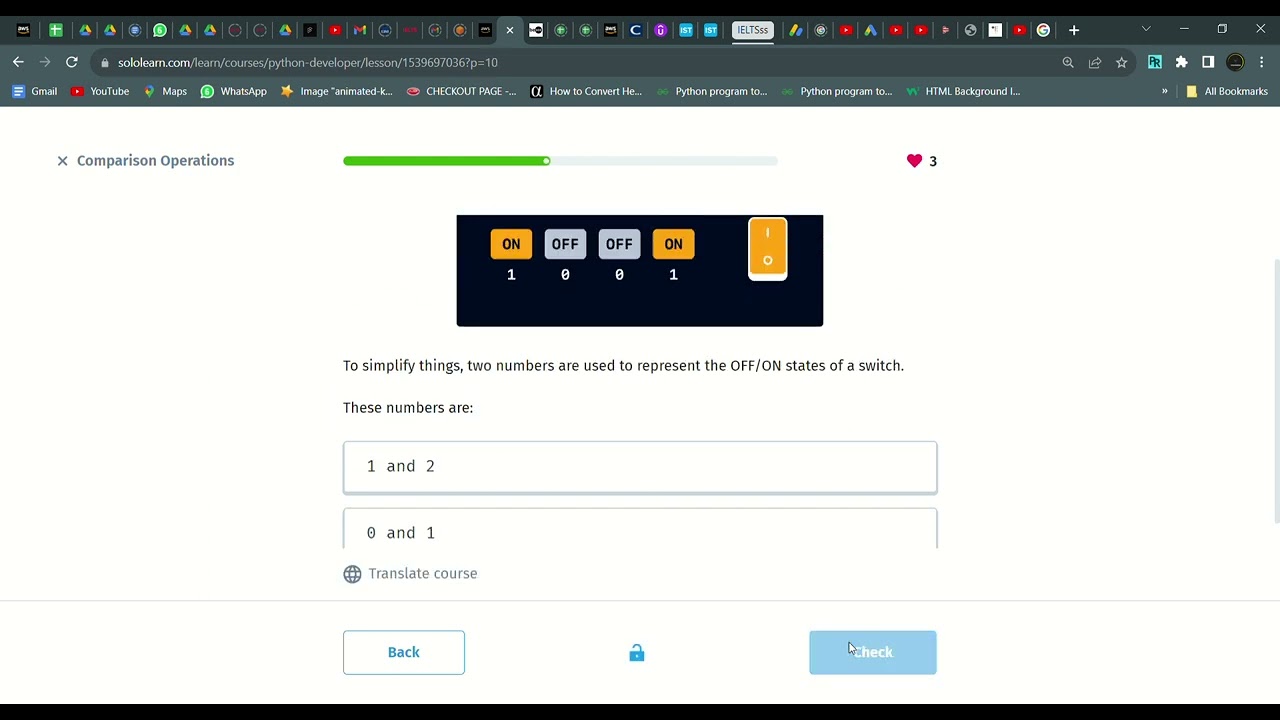 30 Comparison Operations | Python Developer | Sololearn