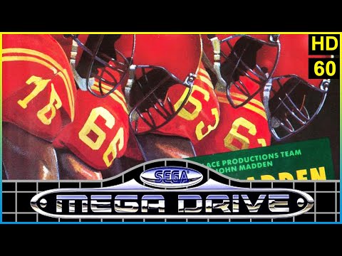 John Madden Football [1990] (Megadrive / Genesis) 2023 Super Bowl Simulation. 2 Player Gameplay.