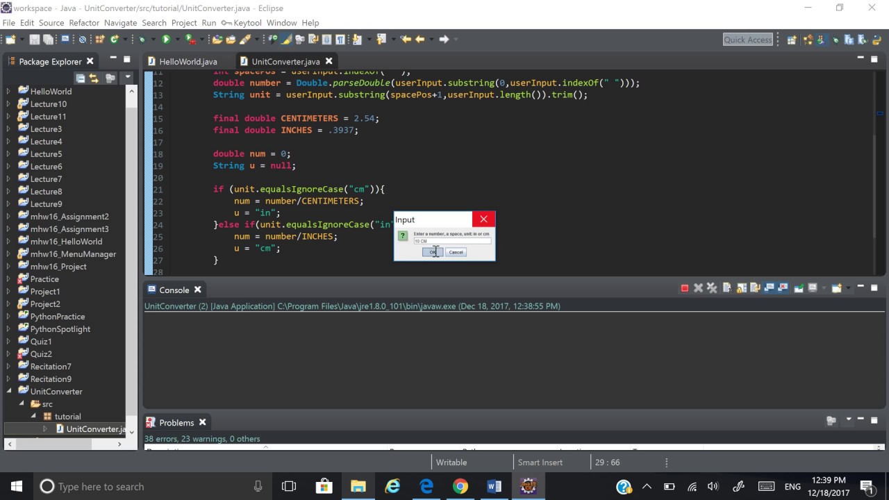 Java Unit Converter Tutorial