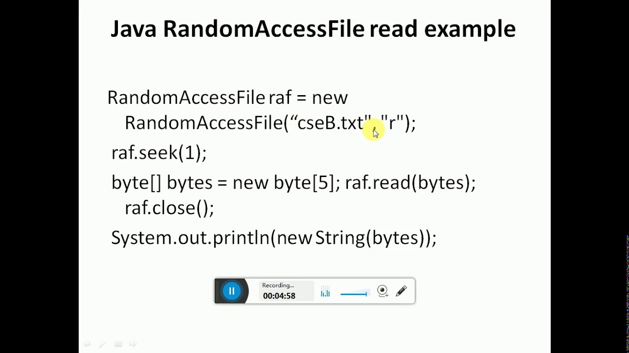 Random Access Files in Java by tsk