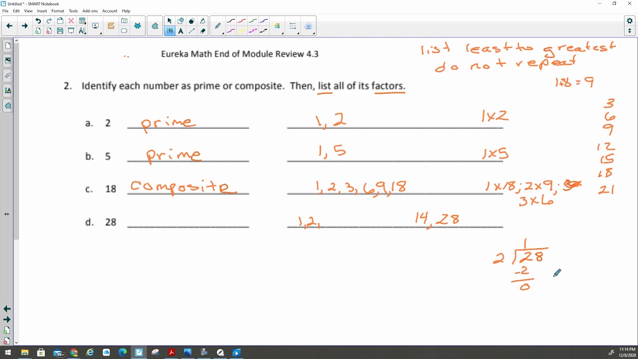 Grade 4 End of Module 3 review test number 2