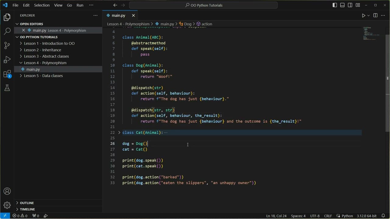 Polymorphism (OO Python Tutorials)