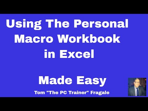 Personal Macro Workbook in Excel How to use & manage the Personal Macro Workbook in Excel 2016 2013