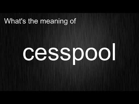 What's the meaning of "cesspool", How to pronounce cesspool?