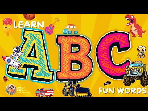 ABC for Kids | Learn A to Z with Fun Words & Pictures for toddlers | Udy & Aama’s Alphabet Time