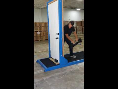 2016 Security Door Brace Testing. Stops violent home Invaders in their tracks