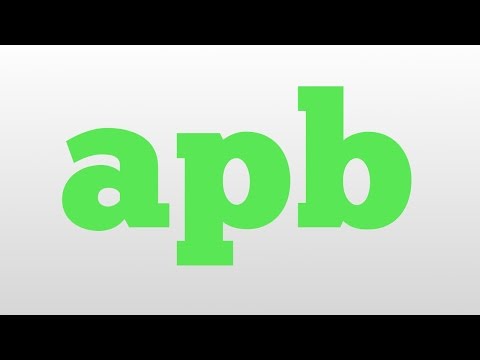 apb meaning and pronunciation