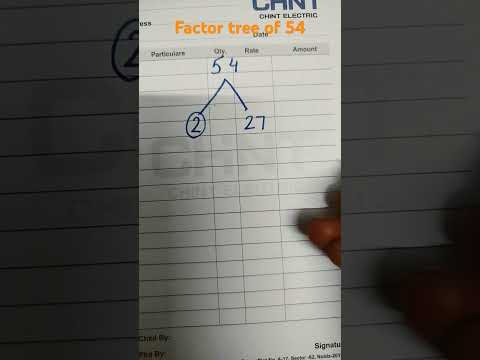 factor tree of 54