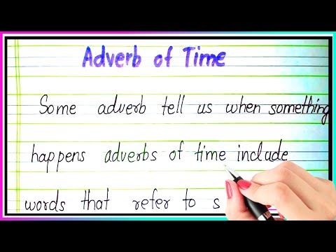 Definition of adverb of time | What is adverb of time | Example of adverb of time