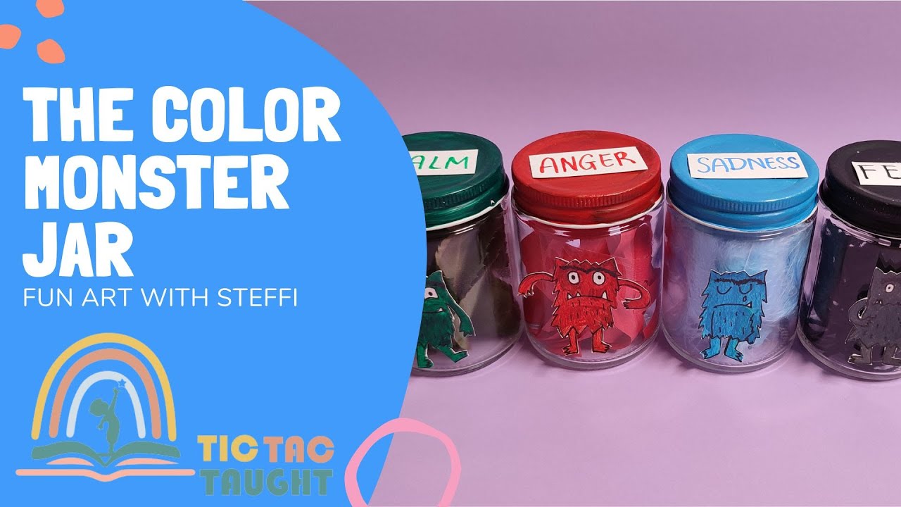THE COLOR MONSTER JAR ~ Learn Feelings, Color Monster Art Activity, Kids Craft, Craft Ideas For Kids