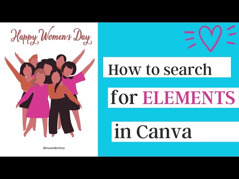 How to search for elements in Canva