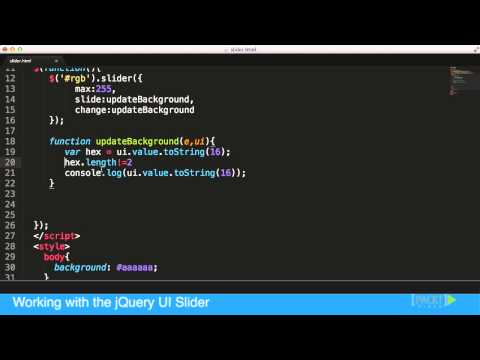 Learn jQuery UI Development Tutorial jQuery UI Slider | packtpub com - Mind Luster