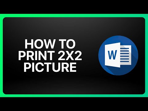 How To Print 2x2 Picture In Microsoft Word Tutorial