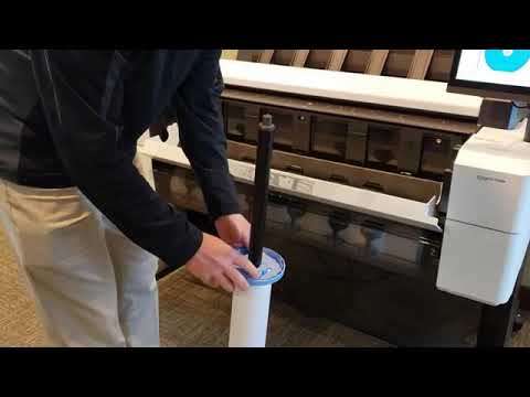 How to load paper on the HP DesignJet T2600