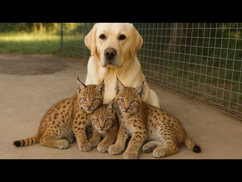 Dog Adopts Three Orphaned Bobcats — No One Expected What Happened Next!