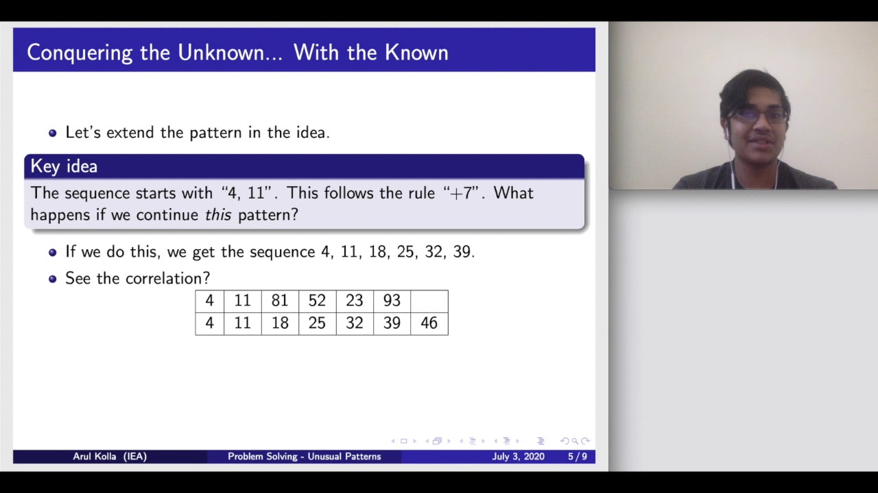 Virtual Learning Lab: Creative Problem Solving 1, Unusual Patterns