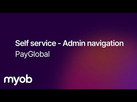 PayGlobal - Self service - Admin navigation