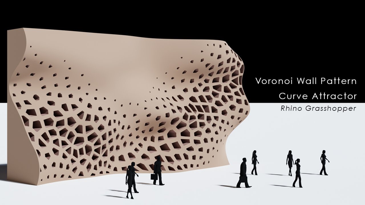 Voronoi Wall Pattern Curve Attractor Rhino Grasshopper Tutorial