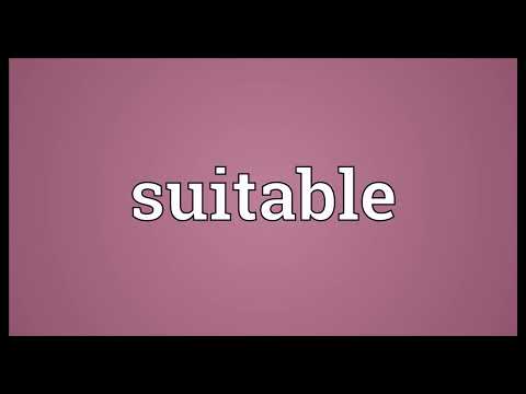 Suitable Meaning