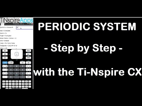 Periodic Table of Elements on the TINspire Calculator