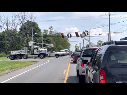 Incredible Machinery Mover Stops Traffic On Route 44 and 619 - Ohio