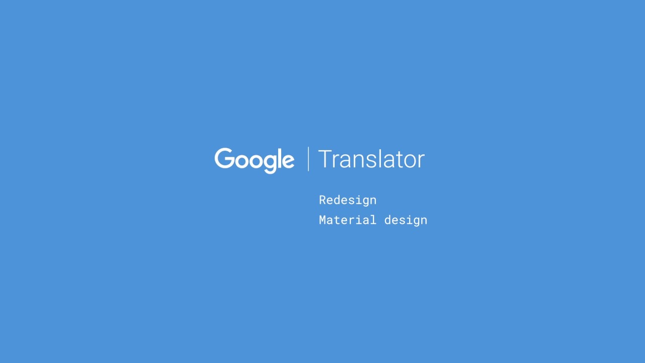 Google Translator  -  Redesign