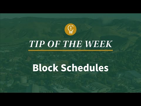 Learn More about Block Schedules