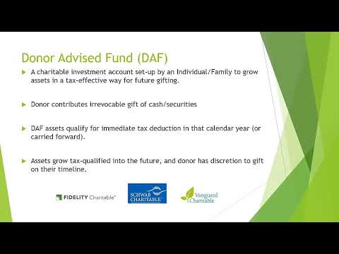 Leaving a Financial Legacy Part 9 Donor Advised Funds DAF