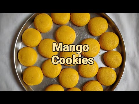 Mango cookies | Mango swirl cookies | fruit cookies