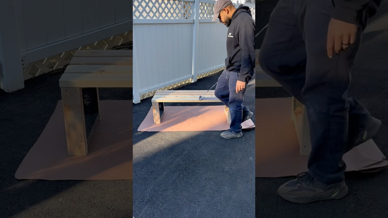 DIY 2 by 4 seating bench #diy #process #bench