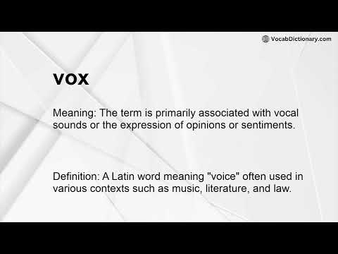 vox Meaning