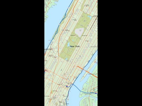 New York county, Manhattan vector map