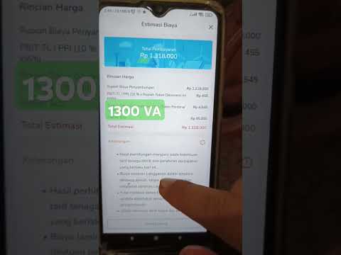 Biaya pasang kwh listrik 1300 VA #kwh