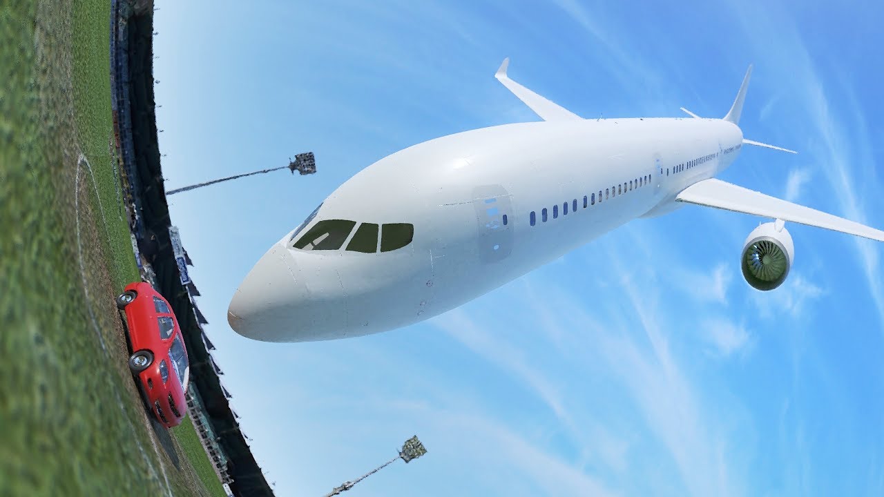 Avión vs. coche, una simulación gozosa