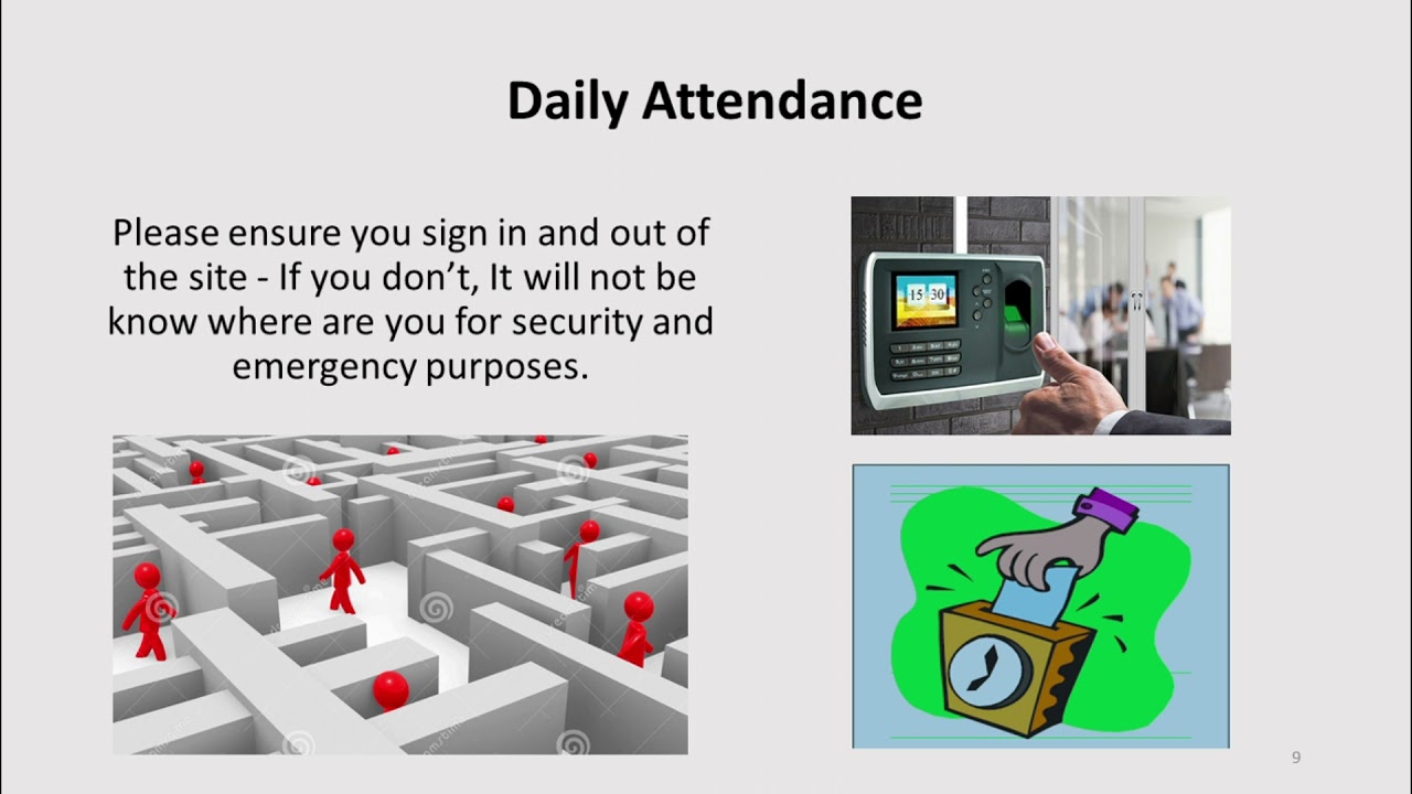 PowerPoint Slide Show====Safety induction for Construction Sites