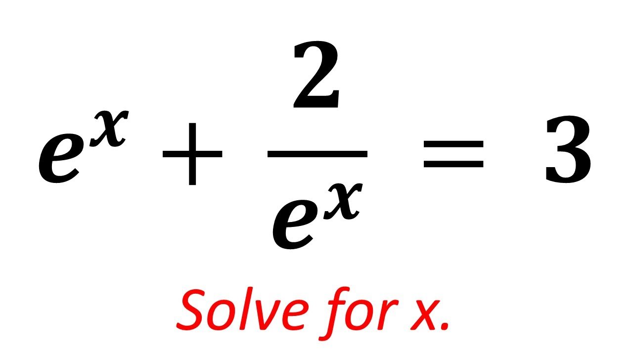 A Nice Exponential Equation | Substitution Method #maths