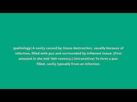 what is the meaning of abscess.