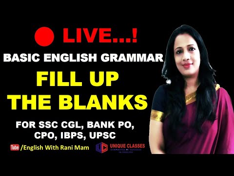 Fill Up The Blanks - 8 Video Lecture - Crash Course for SSC MTS / SSC GD (Hindi)