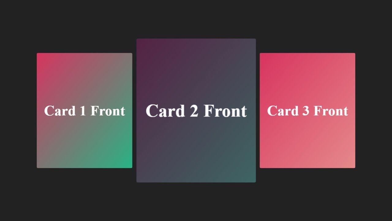 3D Card Flip Animation On Hover Using Only HTML And CSS