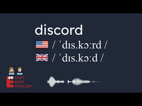 How to pronounce discord? US English UK English IPA Audio Waveform 👩👨 How to say discord correctly?