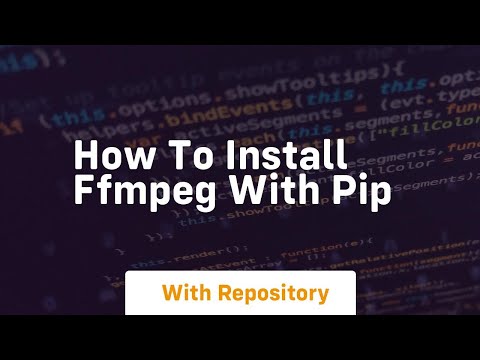 how to install ffmpeg with pip