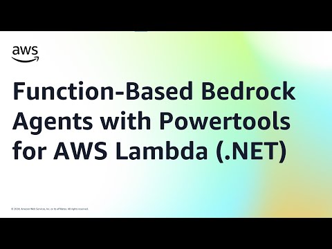 Function-Based Bedrock Agents with Powertools for AWS Lambda (.NET) | Amazon Web Services