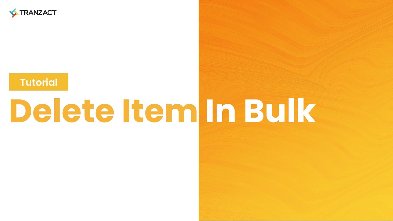 Delete Item In Bulk (Sub)