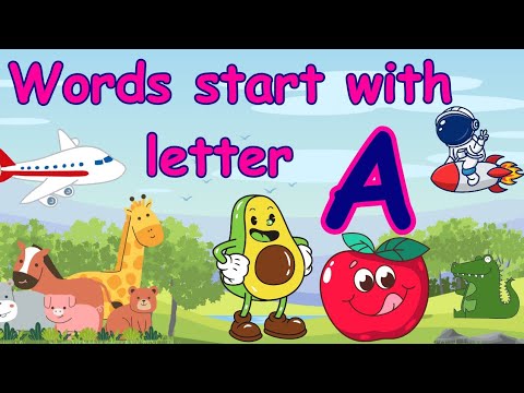 Fun and Easy A words for preschoolers | Words that start with A